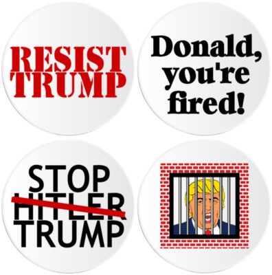 Resist Trump Anti Donald Trump Political Slogan - 4 Pack Circle ...