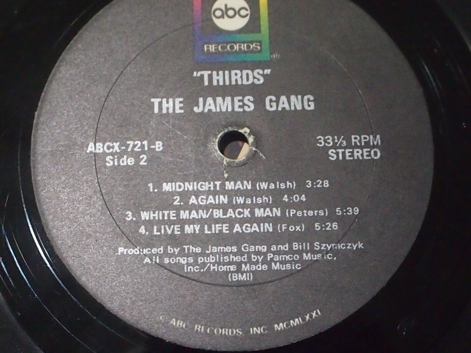 JAMES GANG THIRDS LP 180 gr | eBay