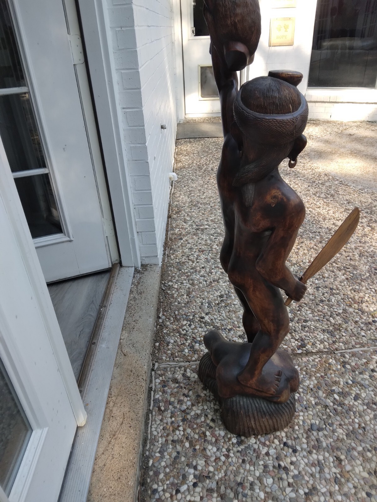 Huge Carved Headhunter Statue Tall Bontoc Igorot | eBay