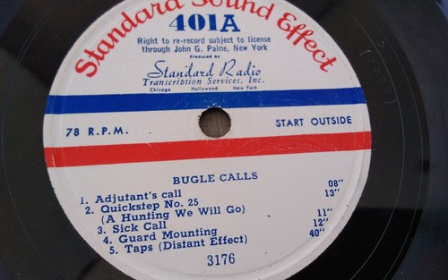 Bugle Calls 78rpm Single 10-inch Standard Sound Effects #401 Adjutant's ...