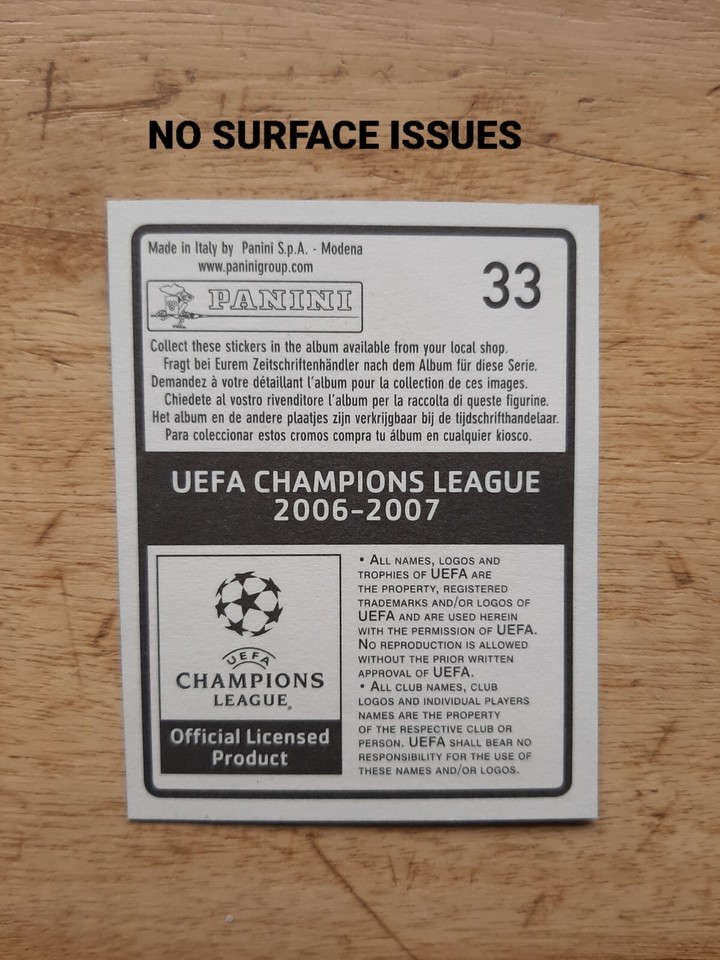 2006 Panini UCL 2006-07 DAVID SILVA 3rd Year Sticker #33 Valencia S1 | eBay