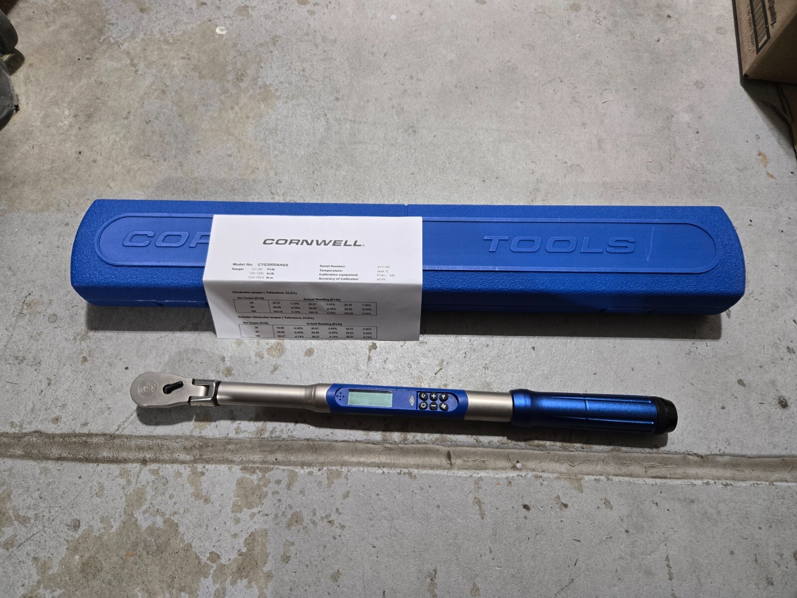 Cornwell 3/8" Drive Flex-Head Digital Torque Wrench 5-100 ft/lbs ...