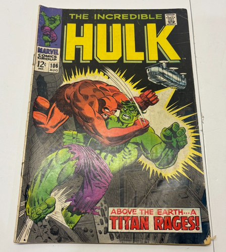 Incredible Hulk # 106 Death of Missing Link / Alexi 1968 Marvel | eBay
