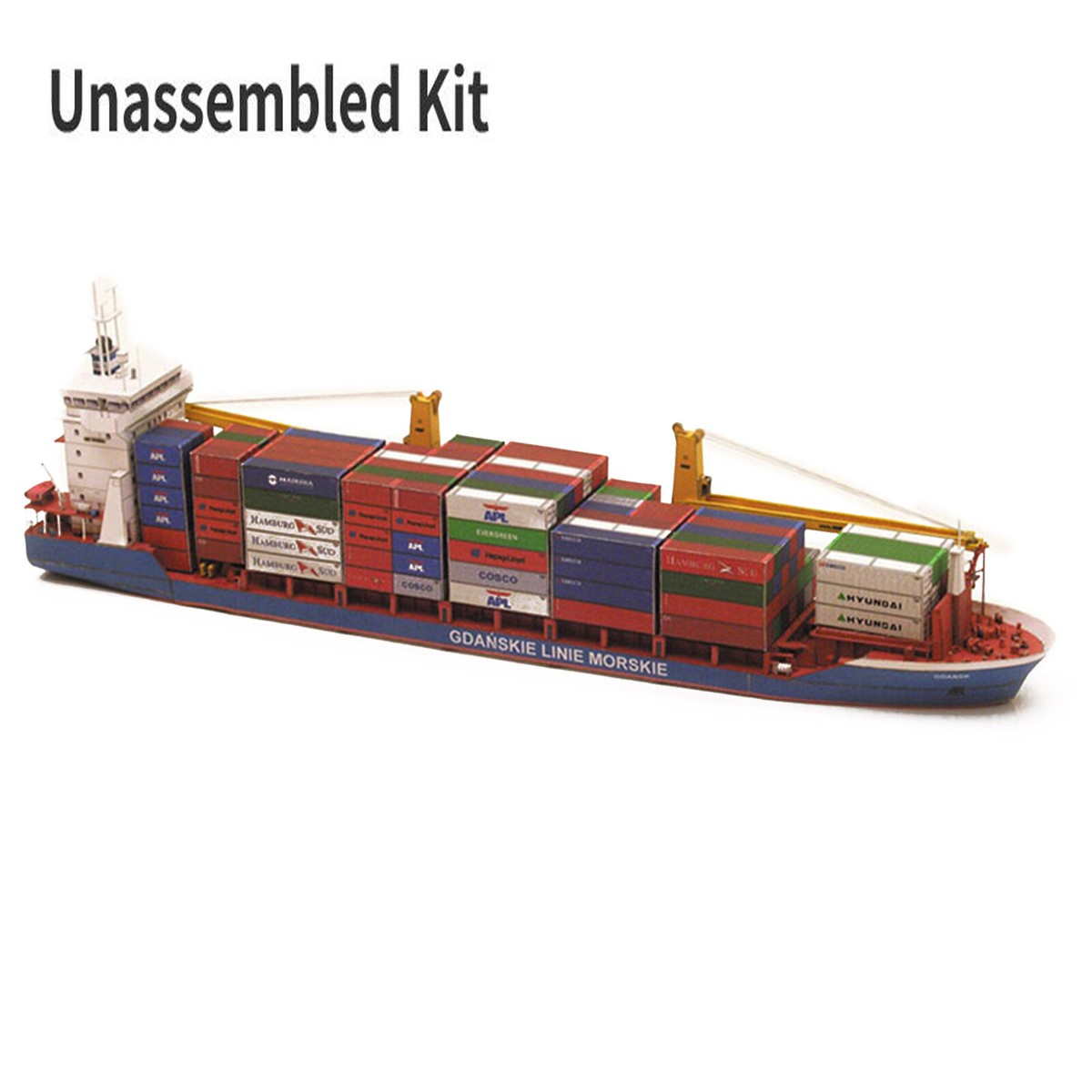 Container Ship Plastic Model Kits 1:400 Scale Polish Gdansk Cargo Ship