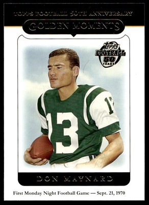 2005 Topps 1st Edition 328 Don Maynard New York Jets GM Football Card ...