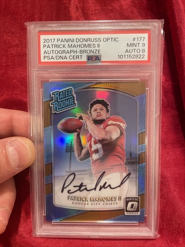 2017 Panini Donruss Optic Patrick Mahomes II Bronze Rated Rookie Auto ...