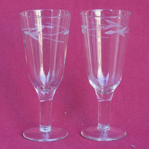 Old USSR VODKA 2 Shot CUP GLASSES with ROCKETS Cut to Clear Vintage ...