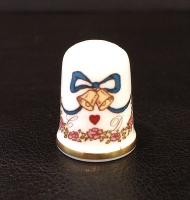 Rare VTG Caverswall Collectible Thimble Charles & Diana Wedding Bells ...