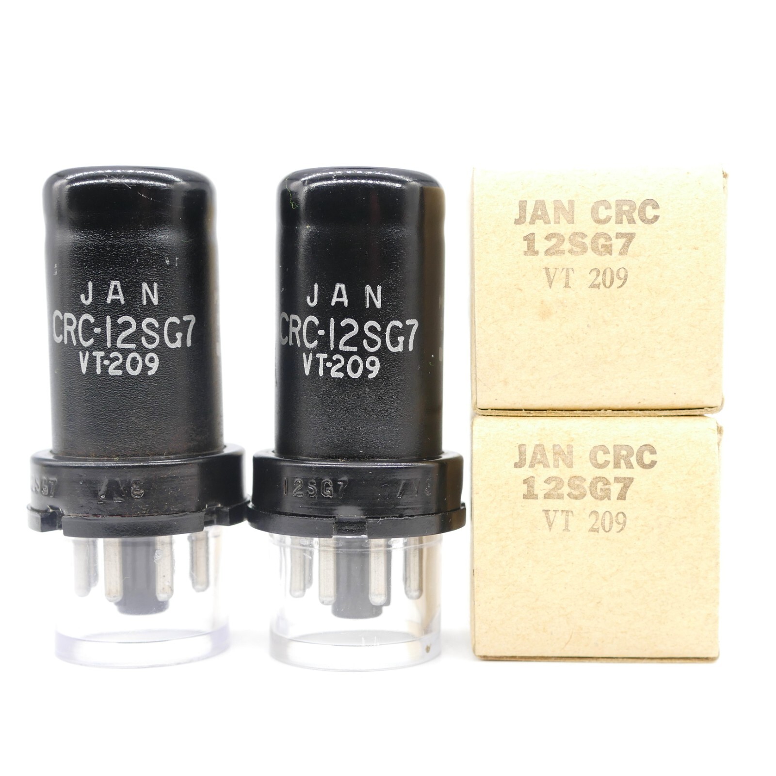 Two RCA JAN CRC 12SG7 VT-209 Tubes NOS NIB Match Dates Pentodes: 103% ...