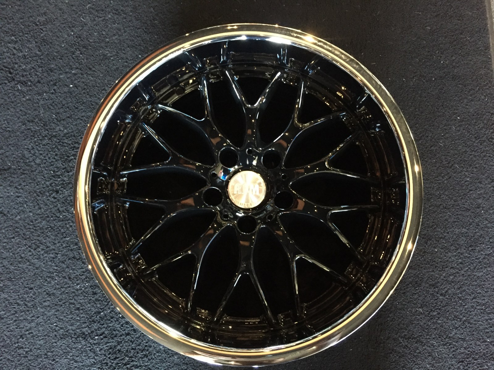 RPM Wheels style 505 18x9 Black center chrome lip 5x4.5 et 38 hub bore ...