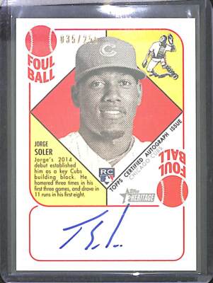2015 51 Heritage Collection Redback Autograph #H51A-JS Jorge Soler No ...
