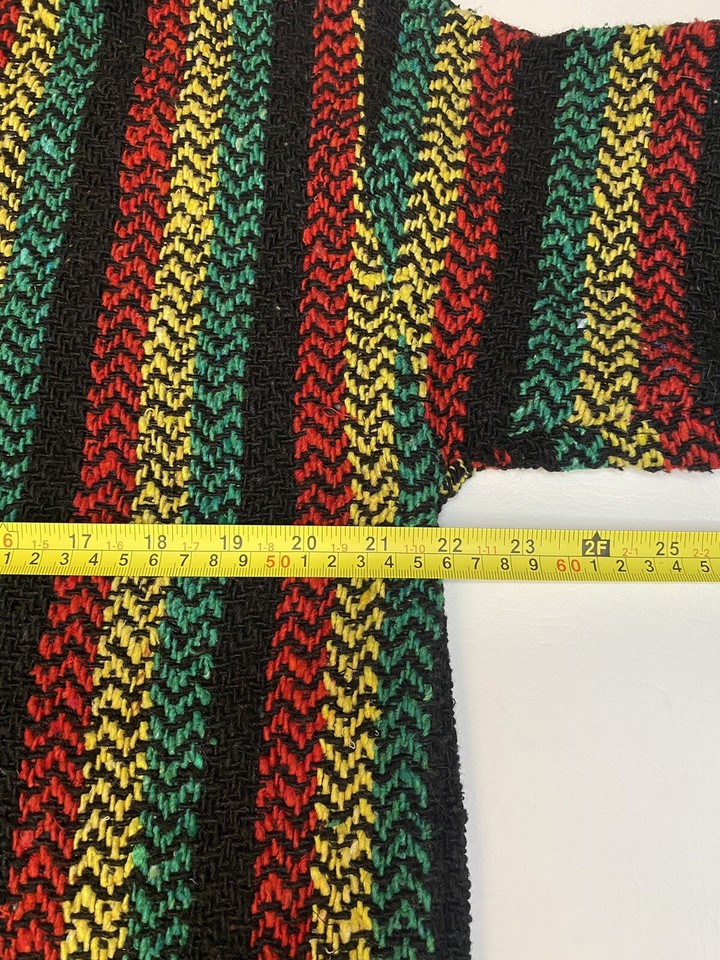 BAJA JOE Rasta Colors Deluxe Hippie Pullover Hoodie Sweater NWOT S ...