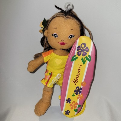Island Friends Hawaiian Surfer Girl Kawaii 10" Plush Stuffed Doll Surf ...