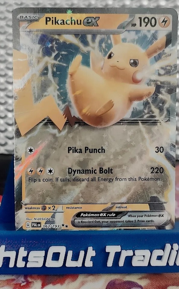 Pokemon TCG - Pikachu ex - 063/193 Paldea Evolved -Double Gold Star ...