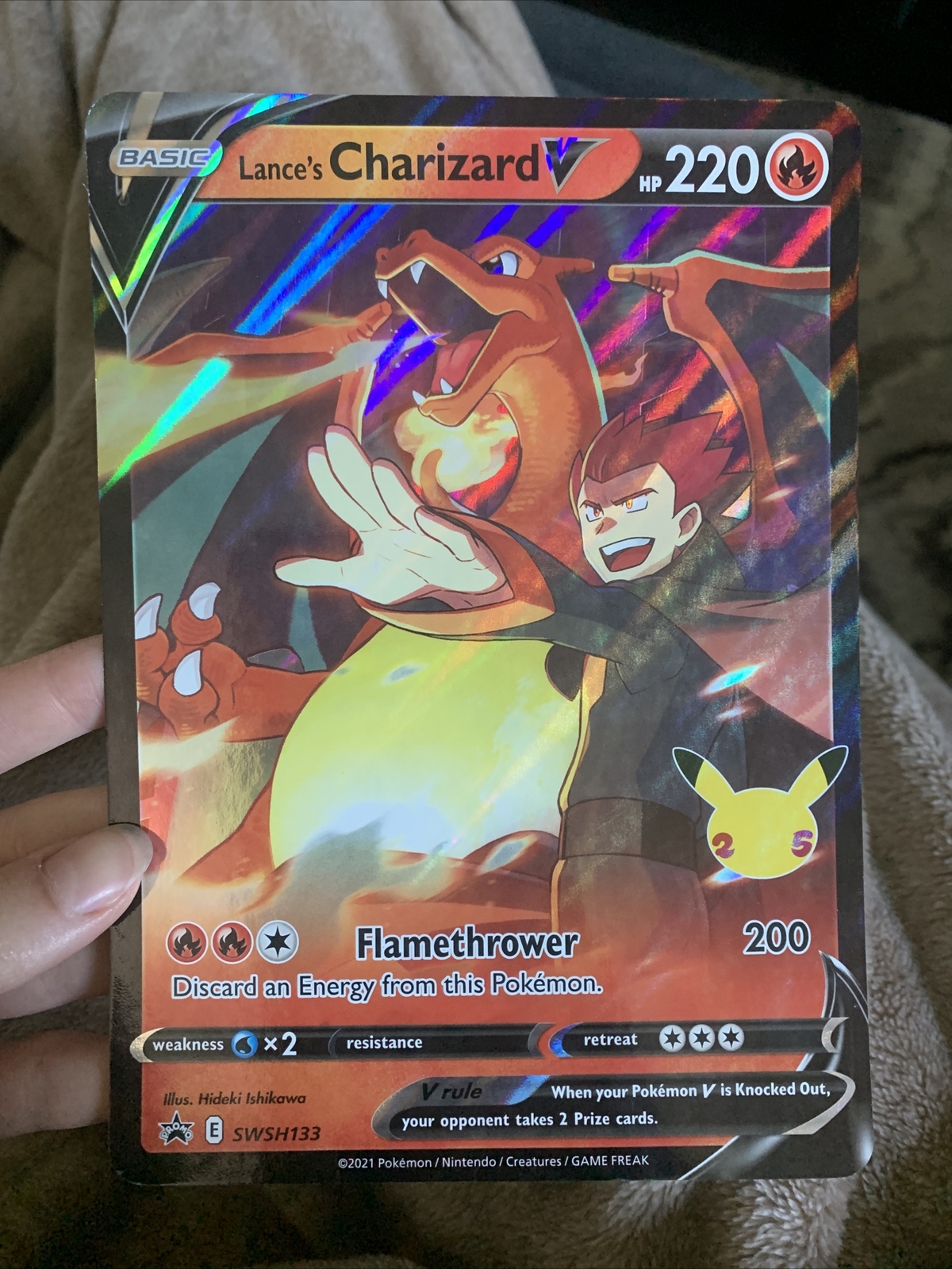 Pokémon TCG Lance's Charizard V Pokemon Oversized Promos SWSH133 Holo ...