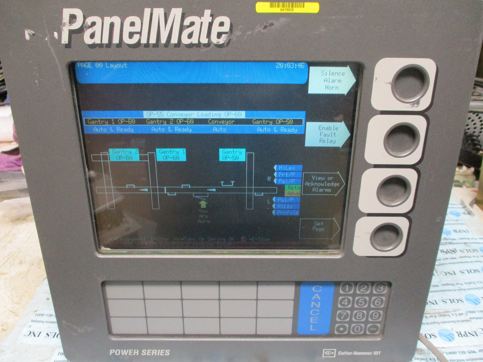 Cutler Hammer 37PKPM 3000 Panelmate Power Series 92-01491-01 120/230AC ...