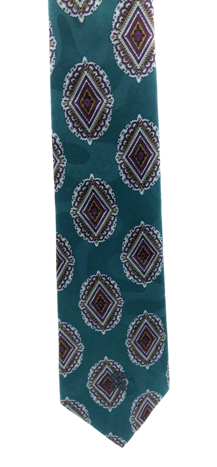 Countess Mara Necktie All Silk Made In USA Imported Silk Green 55 inch ...