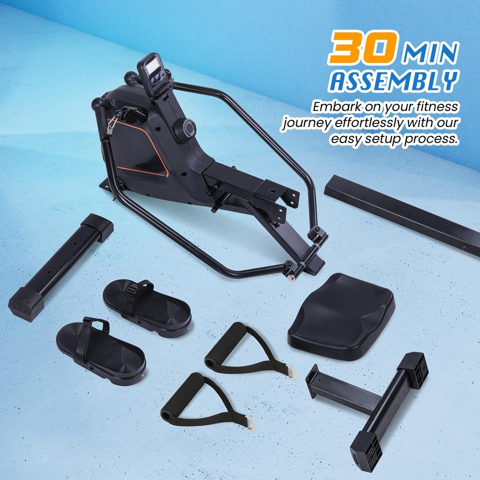 Rowing Machine 14 Level Resistance Magnetic Double-Scull Rower Machine ...