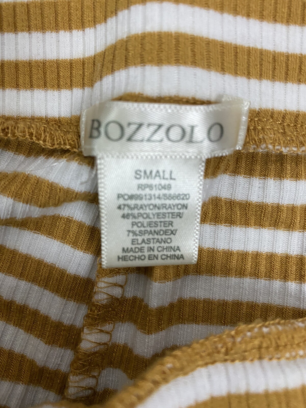 Bozzolo Shorts & Top Juniors Size S, Brown and White Horizontal Stripes ...