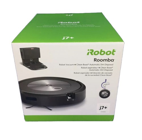 New iRobot Roomba j755020 j7+ Plus Robot Vacuum Cleaner & Clean Base | eBay