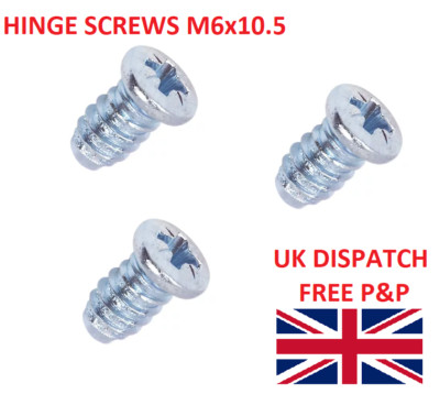 M6 x 10.5mm Euro Screws Mounting Screws For Draw Runners Hinges Base ...