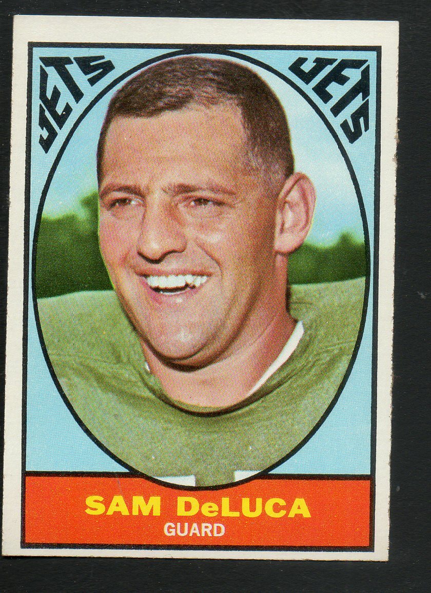 1967 Topps Football Card #92 Sam DeLuca-New York Jets Near Mint Card | eBay