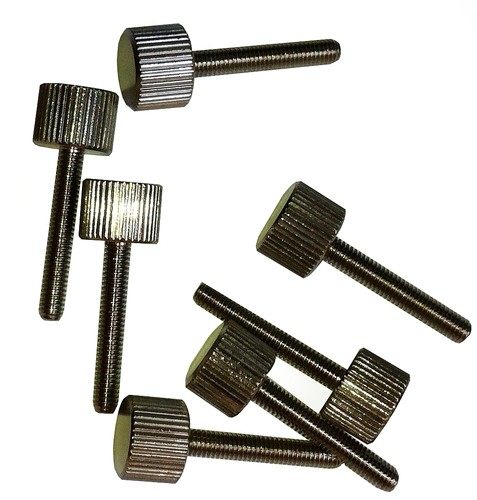 Knurl screw M4X25 7 brass nickel plated knurl screws screw M4 X 25 DIN ...