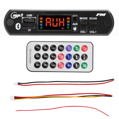 DC5V/12V Car MP3 Player Decoder Board WMA TF FM Radio Bluetooth Audio ...
