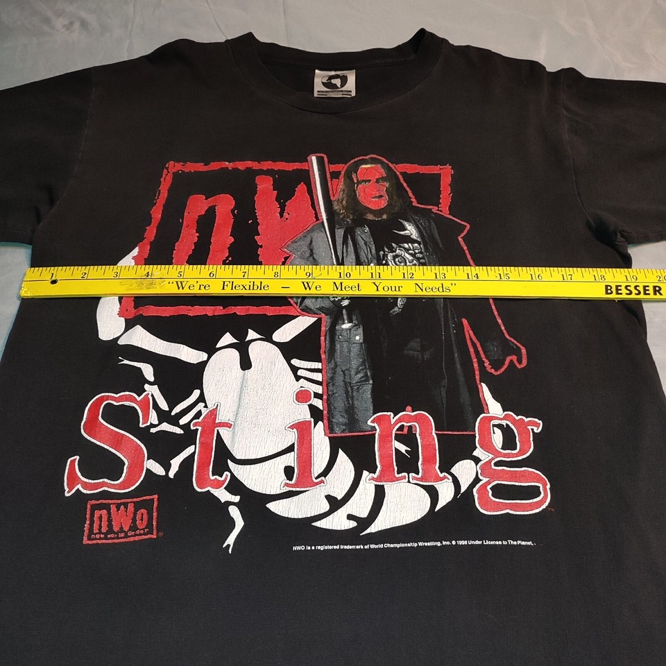 Vintage Sting T-Shirt Medium WWE WWF WCW Wrestling 90s Wolf Pack NWO ...