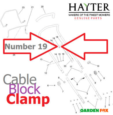 Genuine HAYTER Osprey 46 Model 610A 3180001-99999 - Cable Block CLAMP ...