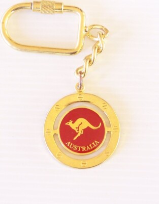 VINTAGE AUSTRALIAN KANGAROO TRAVEL SOUVENIR METAL KEY CHAIN KEYRING | eBay