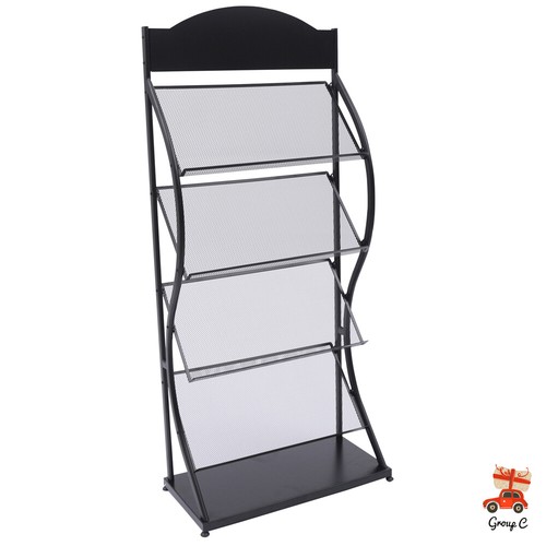 Book Shelf Rack Floor Multi-layer Storage Display Rack Newspaper Comic ...