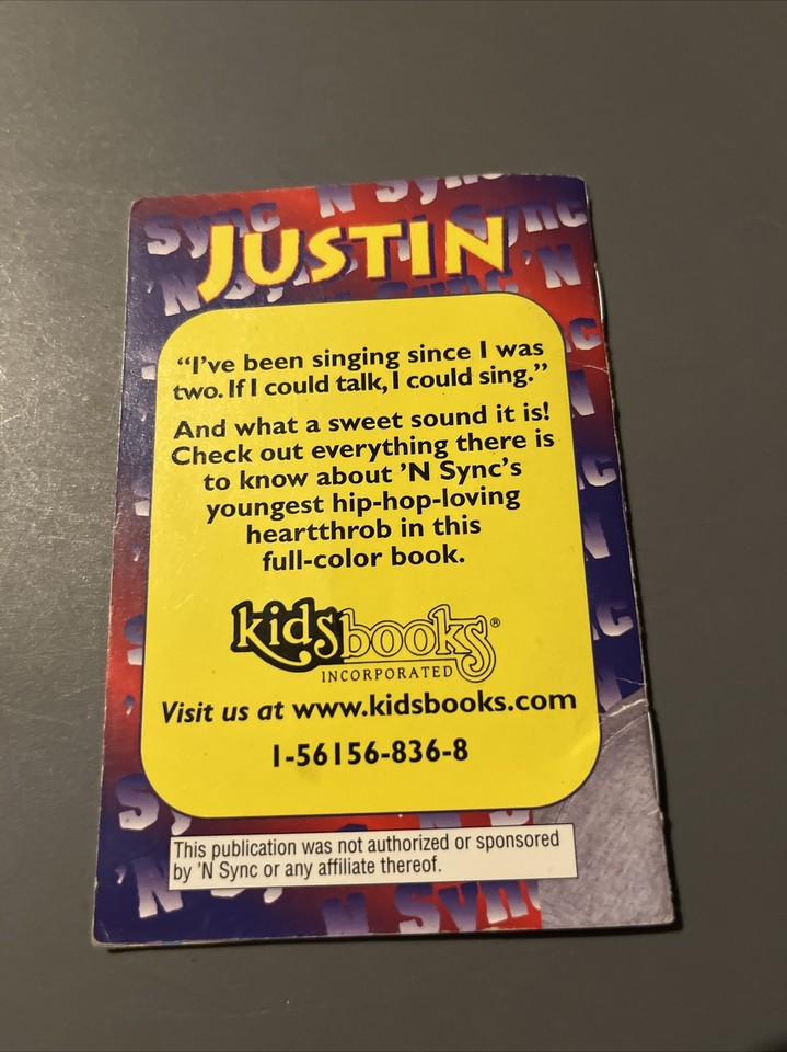Justin Timberlake 1999 Kidsbooks NSync Full Color Mini Book Magazine N ...