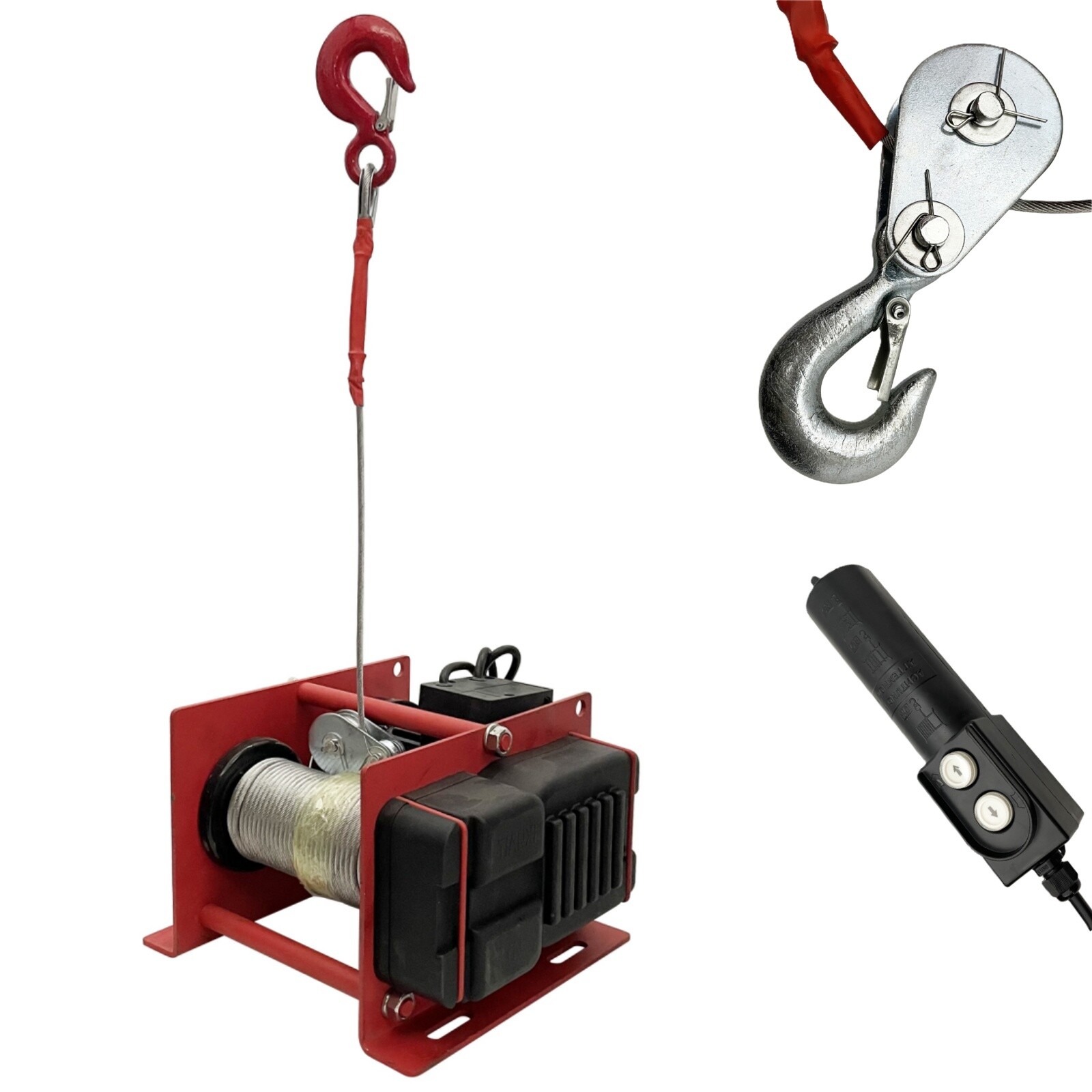 220V Small Hoist 1500W Electric Hoist Lifting Wire Rope Winch 400-800KG ...