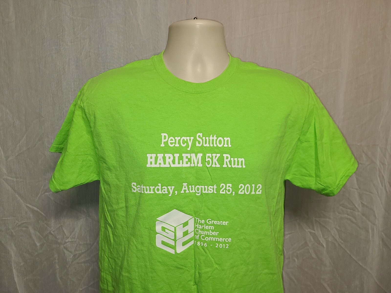 2012 Percy Sutton Harlem 5K Run Adult Medium Green TS… - Gem