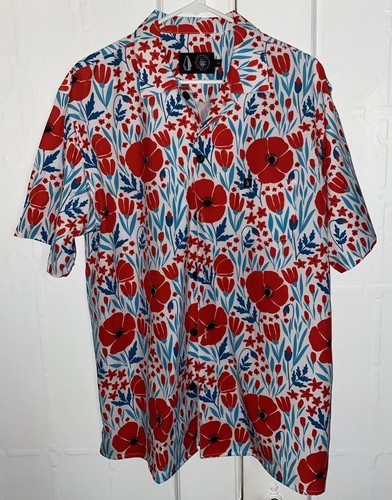 TacHuntFish THF Poppy Mojito War Button Shirt Mens Large NOT WRMFZY FOG ...