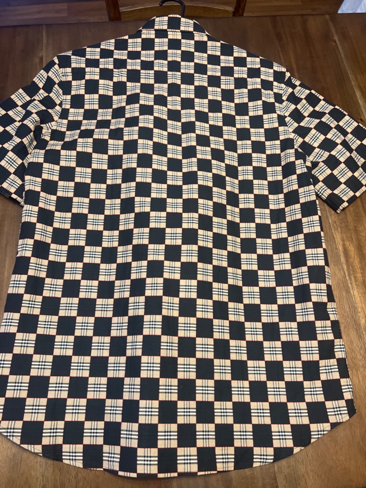 burberry London checkered box logo button up - Gem