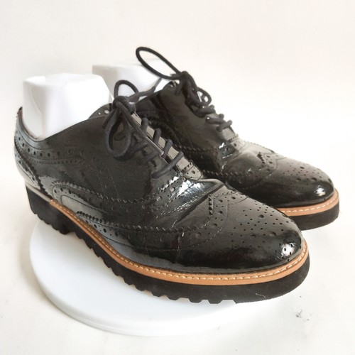Franco Sarto Faux Patent Leather Black Lace-up Oxford Academia Size 7.5 ...