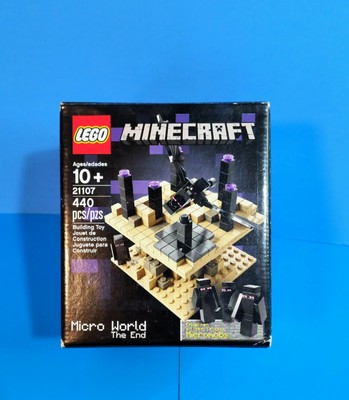 NEW RARE LEGO Minecraft #21107 MICRO WORLD The End Black Endermen Ender ...