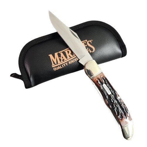Marbles Stag Bone Folding Hunter Pocket Knife Clip Skinning Folder | eBay