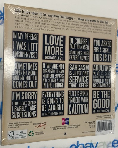 Sellers Publishing Words to Live By 2025 Calendar New | eBay