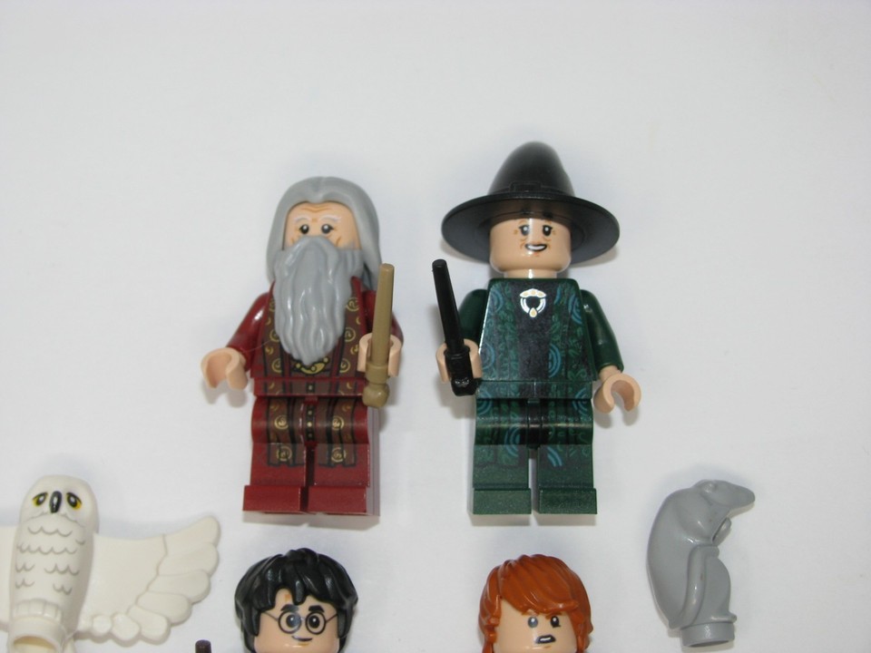 LEGO Harry Potter Ron Mcgonagall Dumbledore Hedwig Owl Scabbers Rat ...