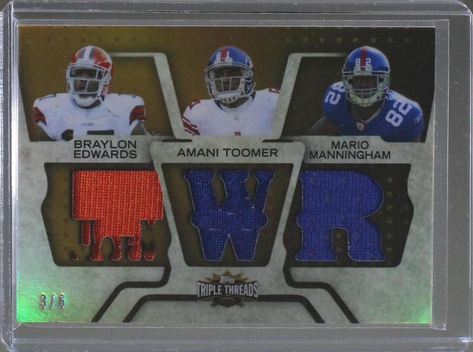 2008 Topps Triple Threads - Relic Combos Braylon Edwards, Amani Toomer ...