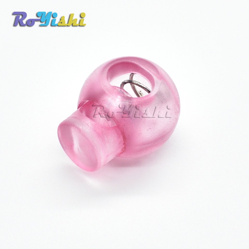 Mixed Colorful Cord Lock Toggle Clip Stopper Plastic Transparent Clear ...