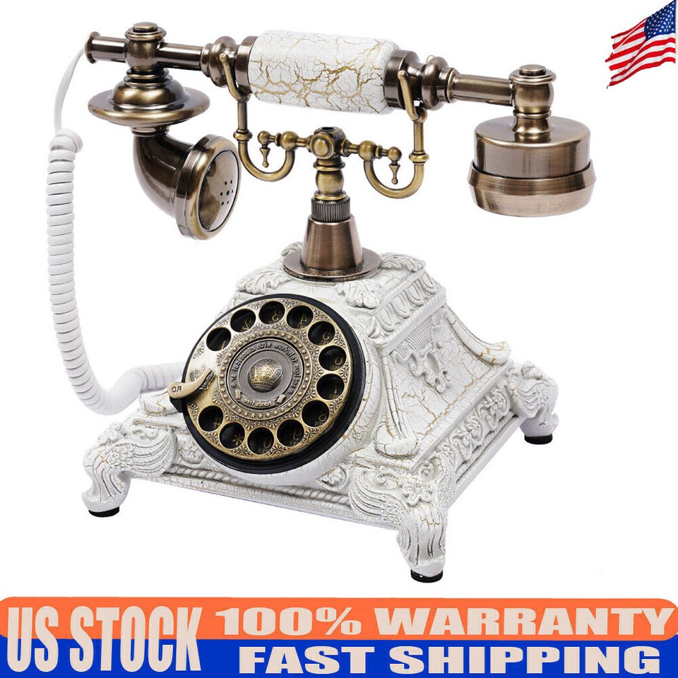 Vintage Antique European Style Old Fashioned Rotary Dial Phone Handset ...