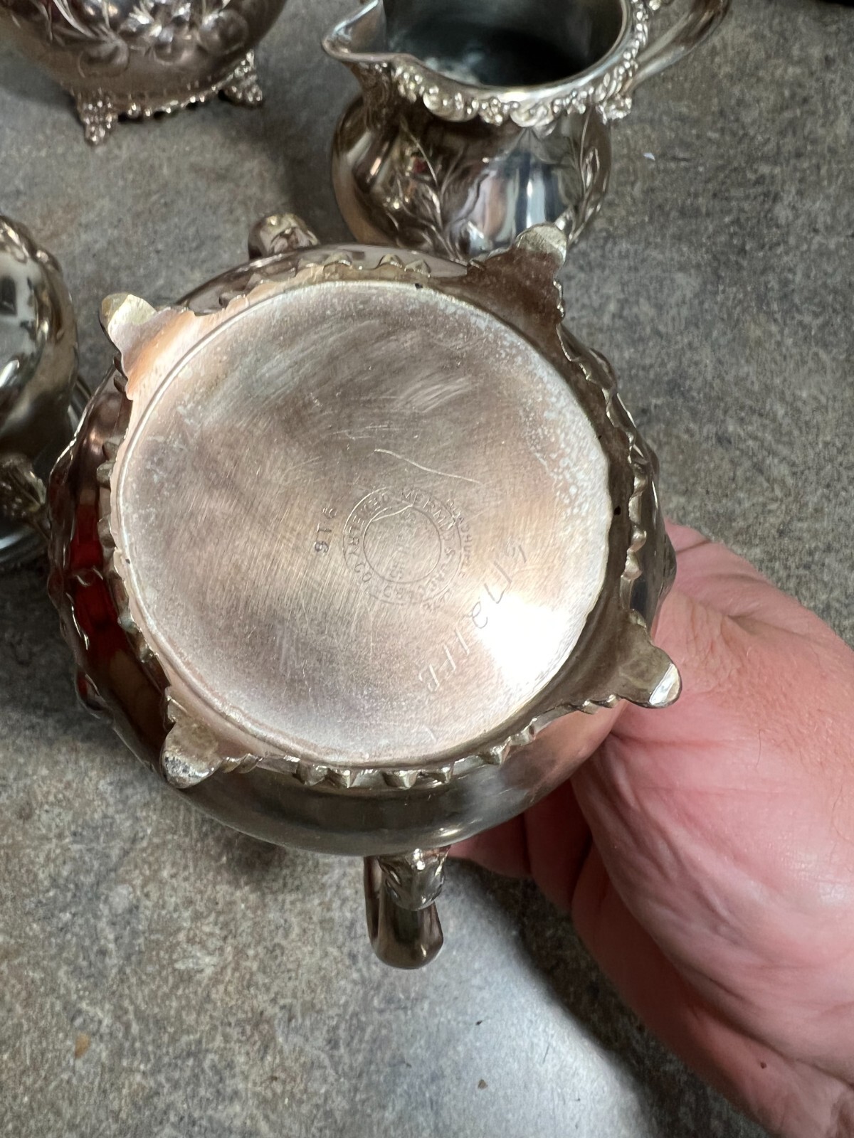 Vintage Mermod & Jaccard Quadruple Silverplate 4 Piece Tea Set St ...