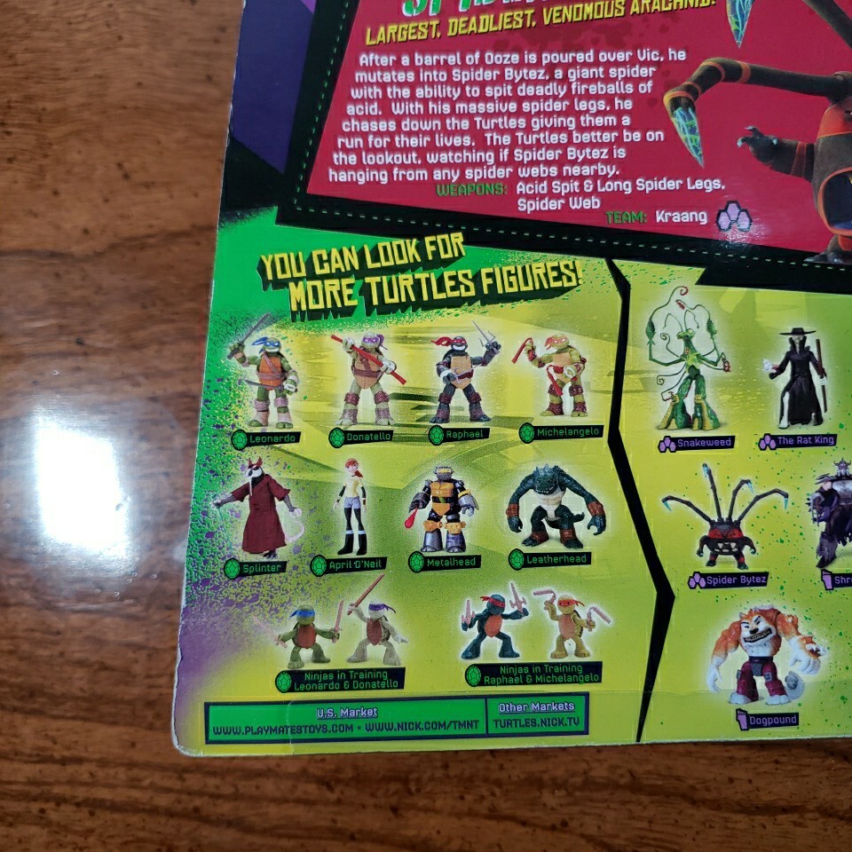 Original Owner 2013 Spider Bytez Figure Purple Card & NO Sticker Ninja Turtles | eBay