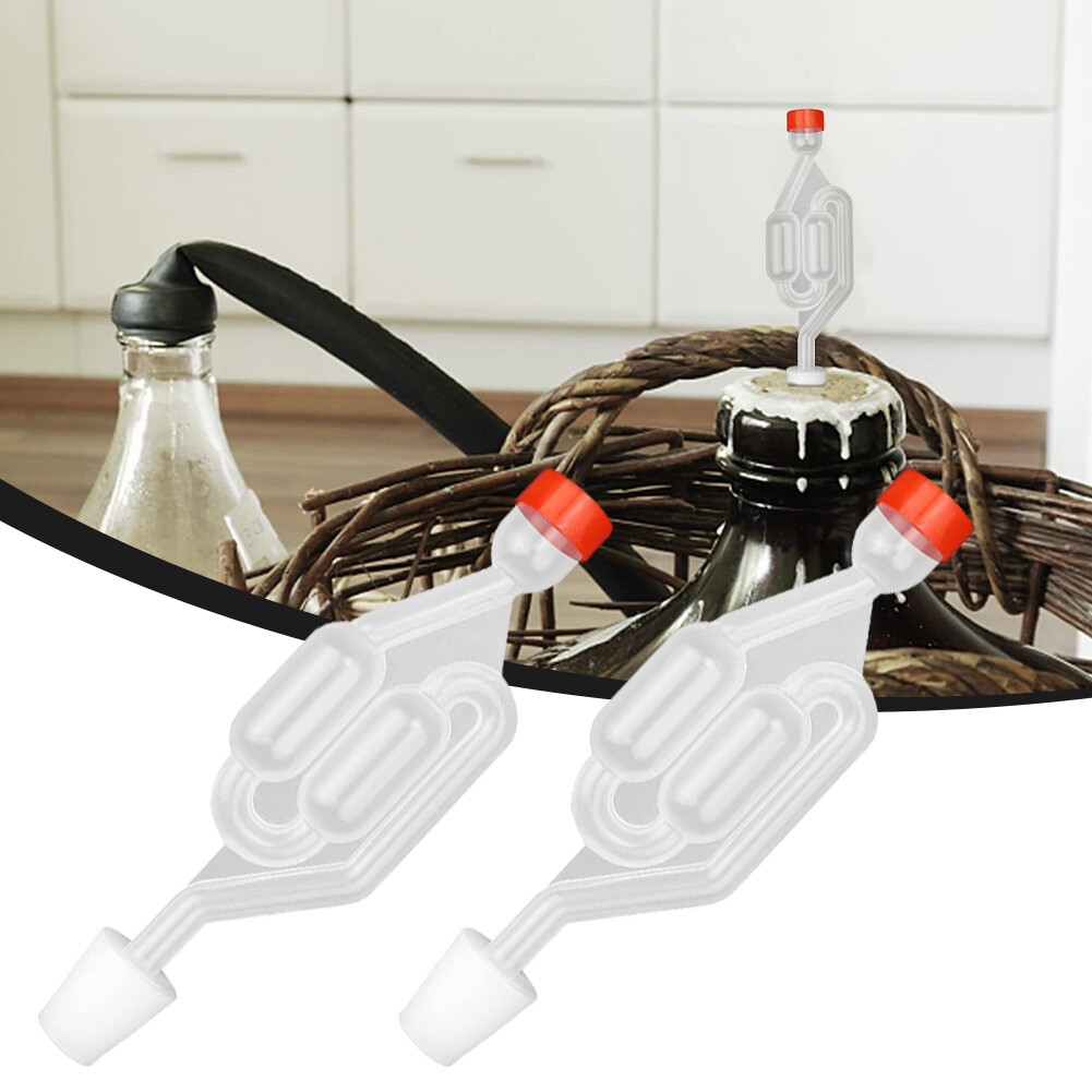 2pcs Cider Durable For Fermentation Brewing Airlock Practical With Plug ...
