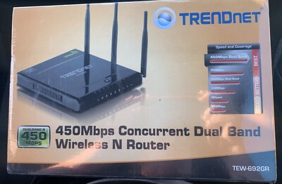 Trendnet TEW-692GR 450Mbps Concurrent Dual Band Wireless N Router NEW ...