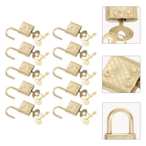 10Pcs Drawer Locks Miniature PadlockLuggage Lock Antique Padlock | eBay
